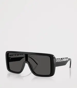 Dolce & Gabbana Injected Shield Sunglasses - Black