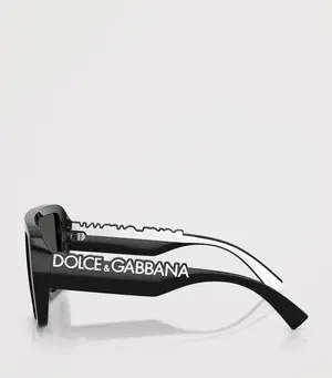 Dolce & Gabbana Injected Shield Sunglasses - Black