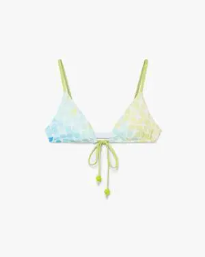 Casablanca Optic Drop String Beaded Bikini Top - Multicolor