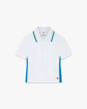 Casablanca Tennis Club Cut-out Polo Shirt
