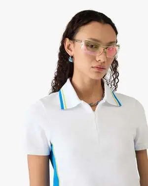 Casablanca Tennis Club Cut-out Polo Shirt