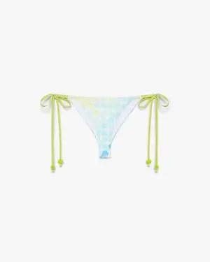 Casablanca Optic Drop String Beaded Bikini Bottom - Multicolor