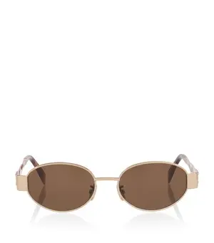 Celine Metal Triomphe Cl40235u Oval Sunglasses