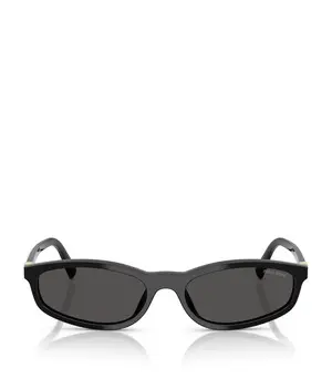 Miu Miu Acetate Oval Sunglasses - Black