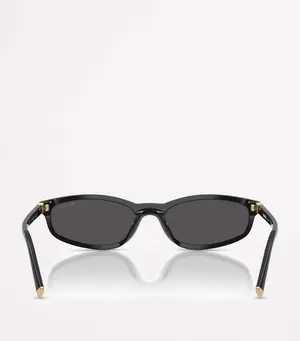 Miu Miu Acetate Oval Sunglasses