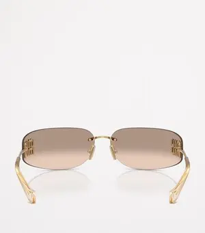 Miu Miu Metal Frameless Sunglasses