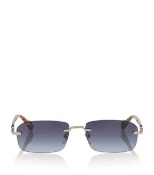 Gucci Rectangle Sunglasses - Silver