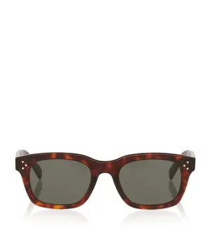Celine Acetate Irregular Sunglasses - Brown