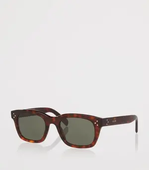 Celine Acetate Irregular Sunglasses - Brown