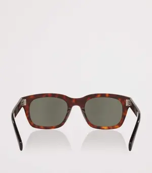Celine Acetate Irregular Sunglasses - Brown