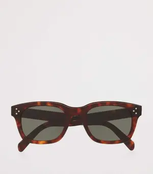 Celine Acetate Irregular Sunglasses - Brown