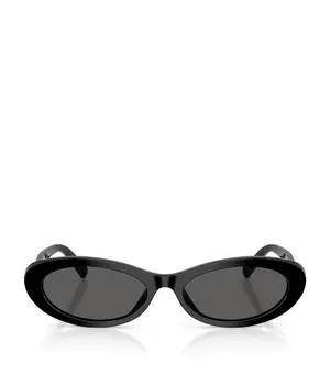 Tiffany & Co. Acetate Oval Sunglasses - Black