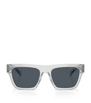 Prada Acetate Rectangular Sunglasses - Grey