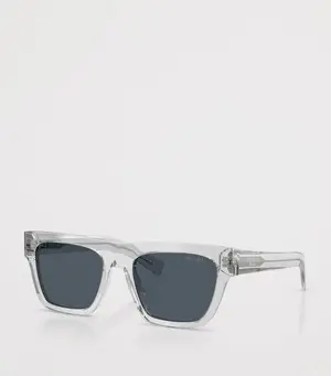 Prada Acetate Rectangular Sunglasses - Grey