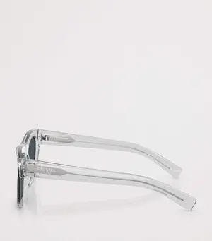 Prada Acetate Rectangular Sunglasses - Grey