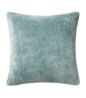 YVES DELORME Orphéo Square Cushion Cover Blue