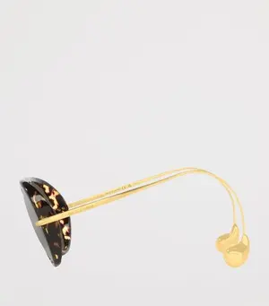 Bottega Veneta Tortoiseshell Aviator Sunglasses