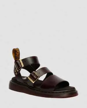Dr. Martens Gryphon Atlas Leather Gladiator Sandals - Brown