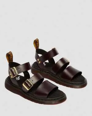 Dr. Martens Gryphon Atlas Leather Gladiator Sandals - Brown