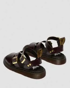 Dr. Martens Gryphon Atlas Leather Gladiator Sandals - Brown