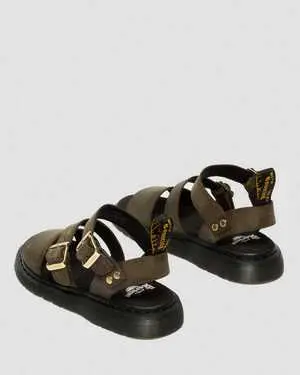 Dr. Martens Gryphon Leather Gladiator Sandals - Green