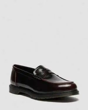 Dr. Martens Mayfare Rub Off Leather Loafers - Red