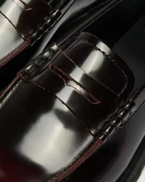 Dr. Martens Mayfare Rub Off Leather Loafers - Red