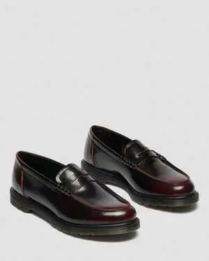 Dr. Martens Mayfare Rub Off Leather Loafers - Red