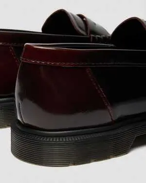 Dr. Martens Mayfare Rub Off Leather Loafers - Red