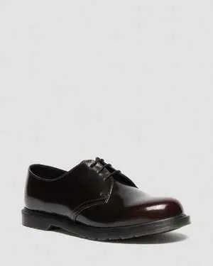 Dr. Martens Mayfare Rub Off Leather Shoes - Red