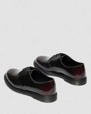 Dr. Martens Mayfare Rub Off Leather Shoes - Red