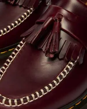 Dr. Martens Adrian Orleans Leather Tassel Loafers - Red
