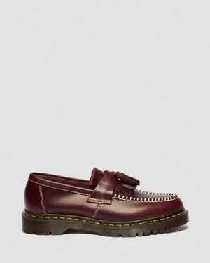 Dr. Martens Adrian Orleans Leather Tassel Loafers - Red