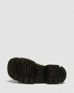 Dr. Martens Mattison Platform Leather Slides - Red