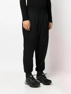 Y3 Drawstring-waist Tapered-leg Trousers