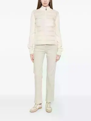 Patrizia Pepe Quilted Zipped Puffer Jacket - Neutrals