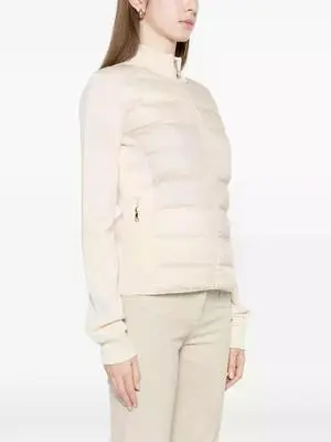 Patrizia Pepe Quilted Zipped Puffer Jacket - Neutrals