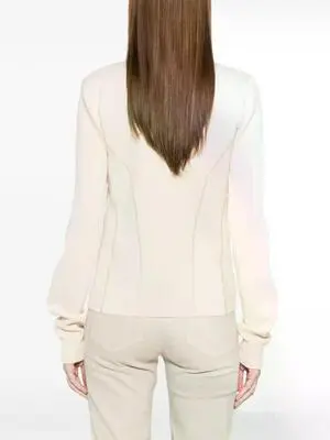 Patrizia Pepe Quilted Zipped Puffer Jacket - Neutrals
