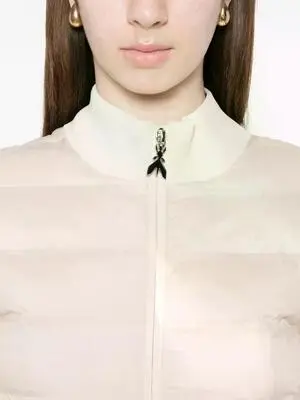 Patrizia Pepe Quilted Zipped Puffer Jacket - Neutrals