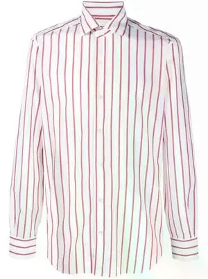BARBA NAPOLI Stripe-print Cotton Shirt