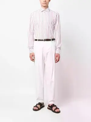 BARBA NAPOLI Stripe-print Cotton Shirt