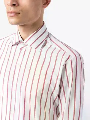 BARBA NAPOLI Stripe-print Cotton Shirt