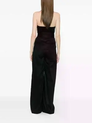 TWINSET Collared Belted Wide Leg Jumpsuit - Black