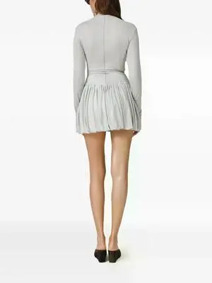 PNK Drawstring Gathered Mini Dress - Grey
