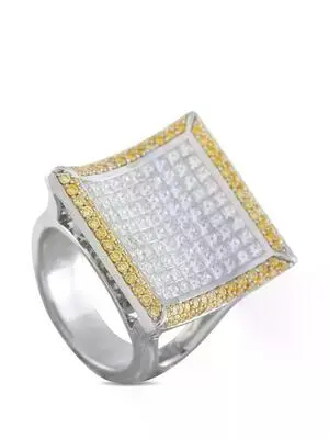 LB EXCLUSIVE 18k White Gold Diamond Ring - Silver