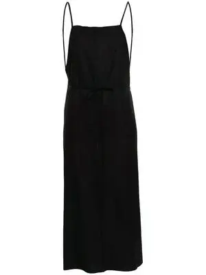 BASERANGE Yumi Apron Silk Midi Dress
