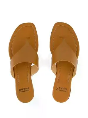 FRANCESCO RUSSO Leather Flat Sandals