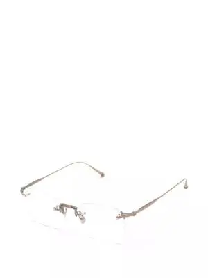 Matsuda Rimless Oval-frame Glasses - Brown