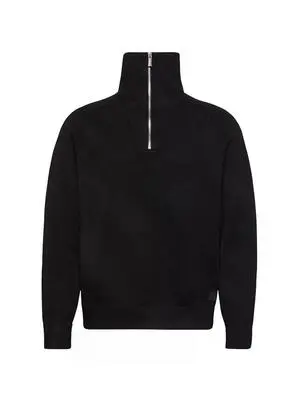 Calvin Klein Zip-up High-neck Jumper - Black