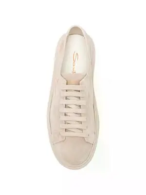 Santoni Lace-up Suede Sneakers